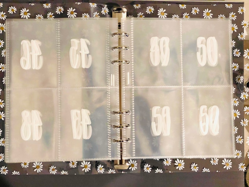 100 Envelope Challenge Clear Transparent Binder Saving Money Funds to ...