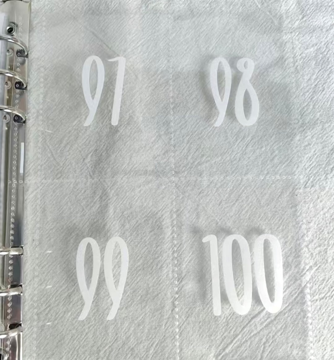 1-100 A5 Size Notebook Packets 25 Sheets Pockets With 1-100 Serial ...