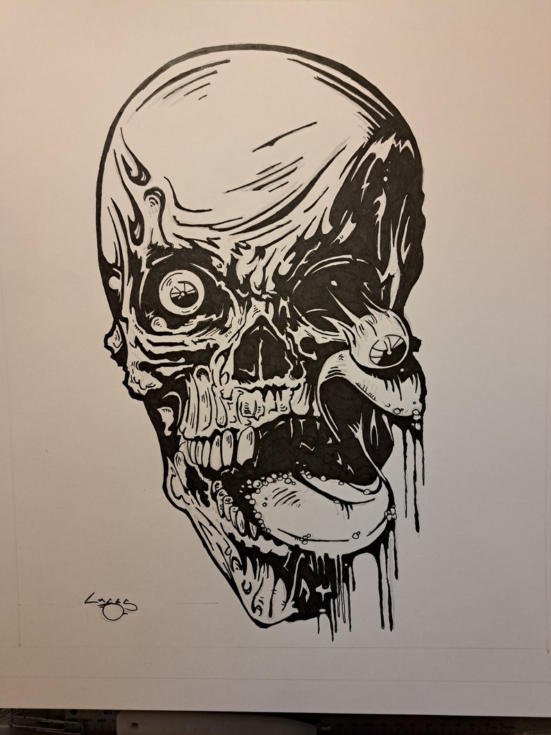 Eye-poppin' Tongue-rolling Skull - Etsy