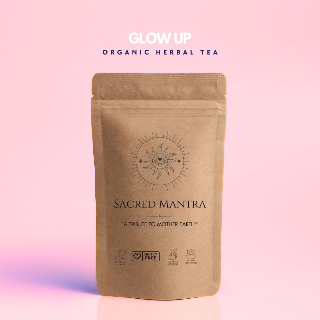 Glow up Organic Herbal Tea Blend Pyramid Tea Sachets Green Tea ...