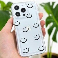 Colorful Smiley Face iPhone Case, Protective Clear Phone Cover - Etsy