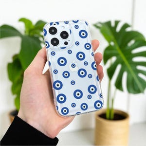 Evil Eye Pattern Clear Phone Case for iPhone 17 16 15 14 13 12 11 11 ...