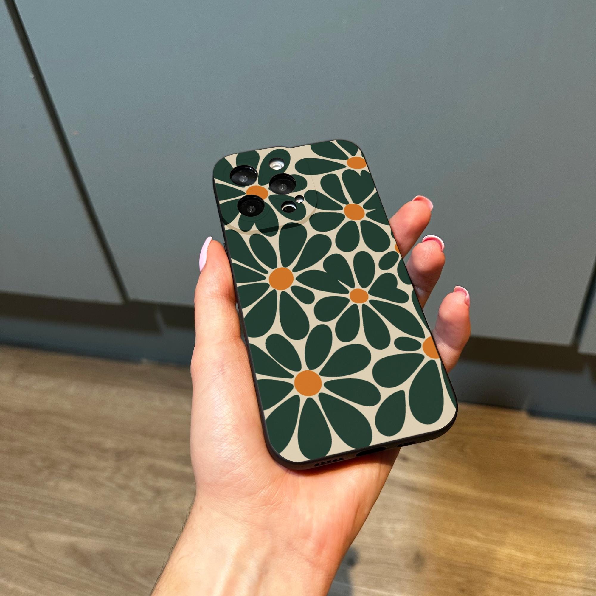 Retro Abstract Floral Print Pattern Phone Case for iPhone 17 16 15 14 ...
