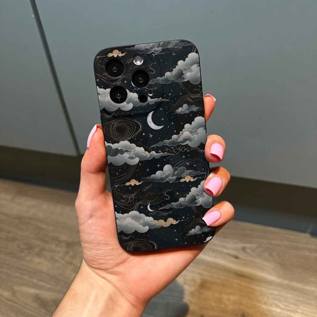 Black Night Cloud Phone Case for iPhone 17 16 15 14 13 12 11 11 Pro Max ...
