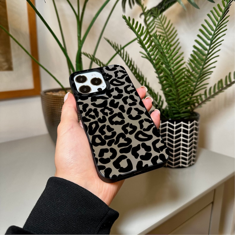 Leopard Print Mirror Phone Case for iPhone 15 14 13 12 11 11 Pro Max Mini 7 8 XR XS X Shockproof ...