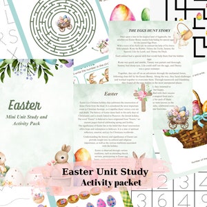 Easter Unit Study, Bunny Letter, Preschool Activities, DIGITAL DOWNLOAD ...