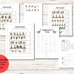 Dinosaurs Unit Study, Preschool Learning Pack (PDF) - Etsy