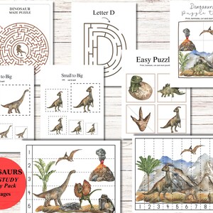 Dinosaurs Unit Study, Preschool Learning Pack (PDF) - Etsy
