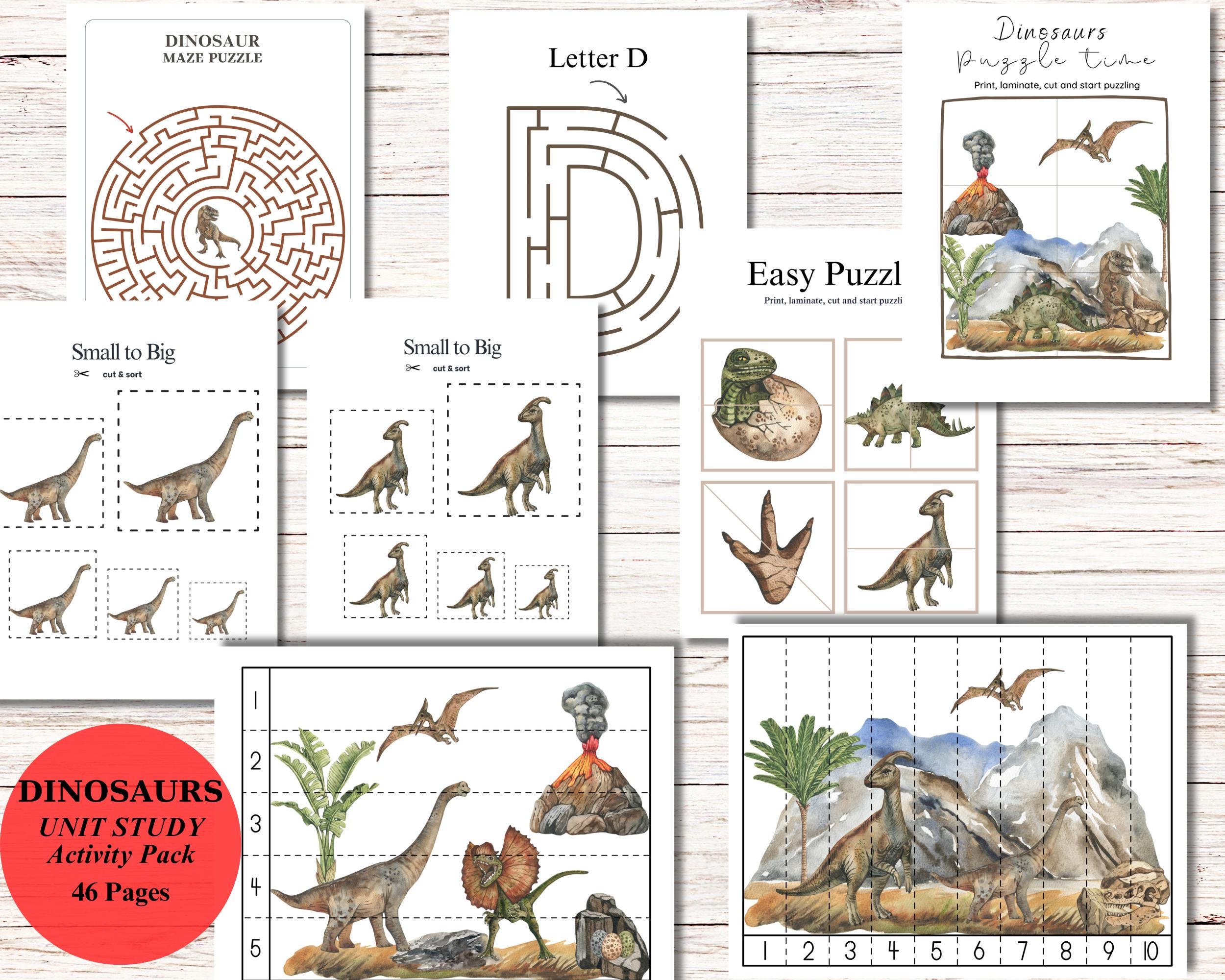 Dinosaurs Unit Study, Preschool Learning Pack (PDF) - Etsy