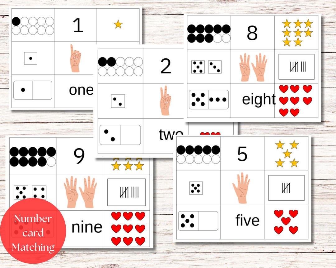 Counting Activity for Toddlers Number Match Practice 1 to 10 Learning ...