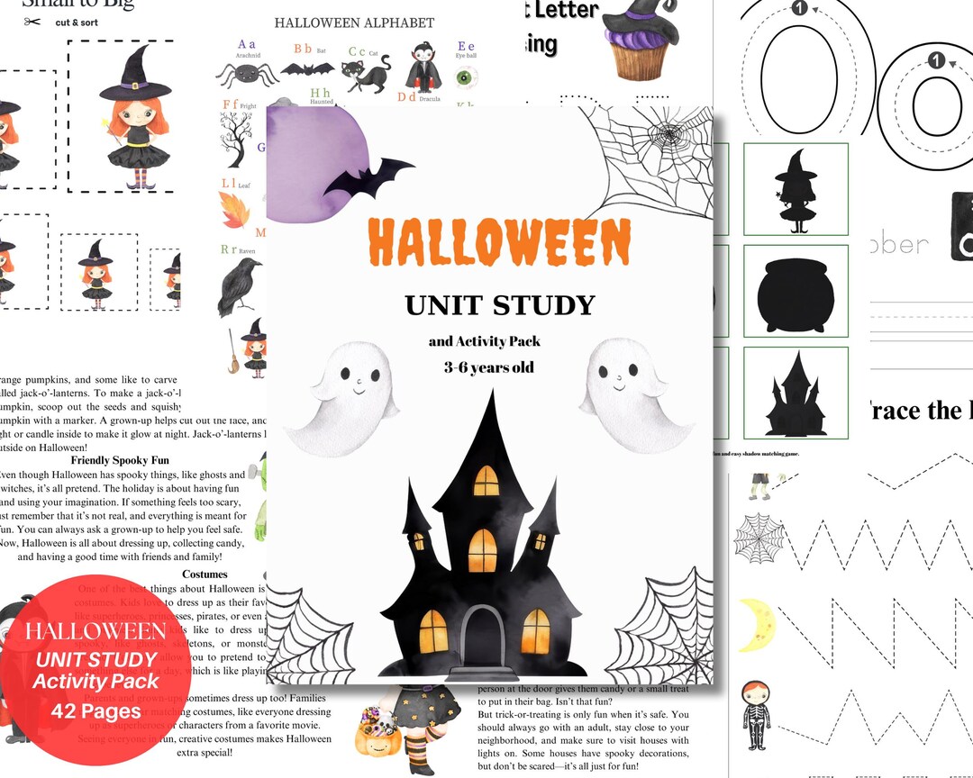 Halloween Activity Pack, Unit Study for Kids Ages 3-6 (instant Download ...