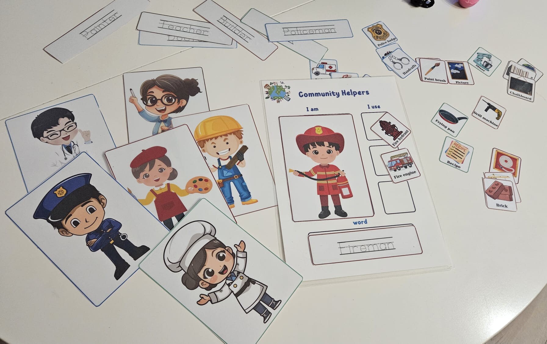 Community Helpers Printable, Montessori Activity (PDF Download) - Etsy