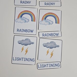 Weather Cards, Weather Cube. Weather Game. Montessori Flashcards. Pre ...