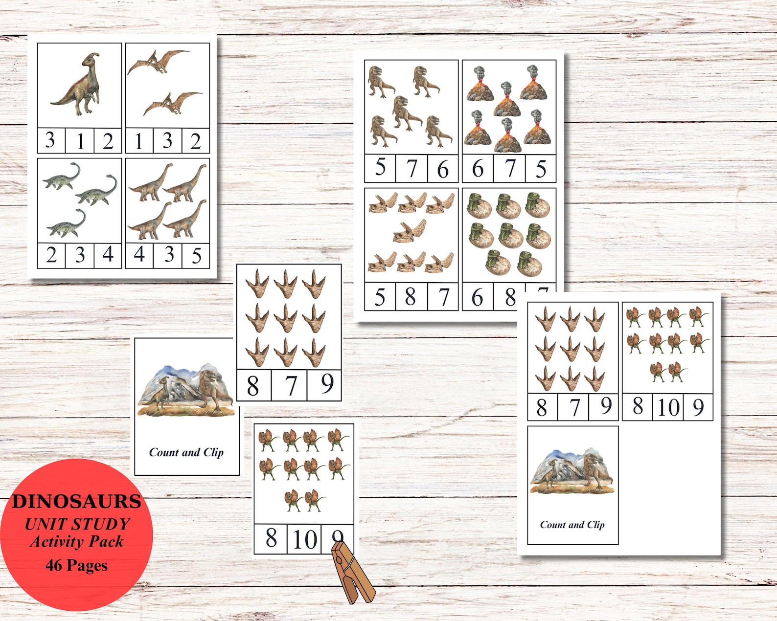 Dinosaurs Unit Study, Preschool Learning Pack (PDF) - Etsy