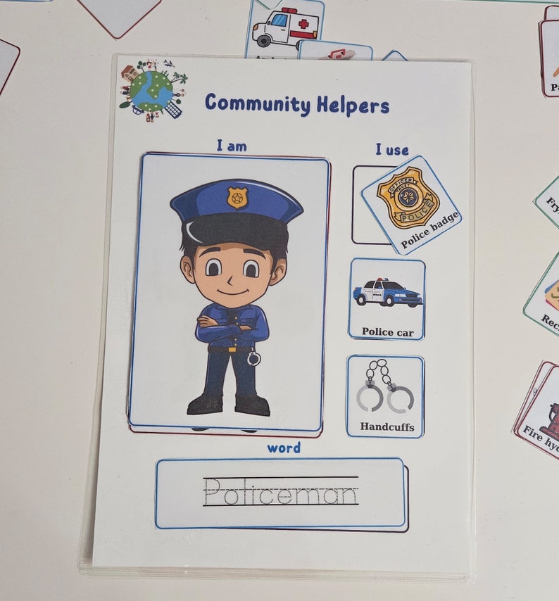 Community Helpers Printable, Montessori Activity (PDF Download) - Etsy