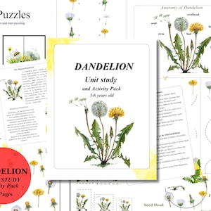 Dandelion Unit Study and Activity Pack, Nature Study, Life Cycle ...