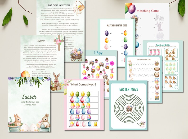 Easter Unit Study, Bunny Letter, Preschool Activities, DIGITAL DOWNLOAD ...