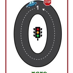 Numbers Printable Road Mat for Boys, Tracing Activity for Toddler and ...