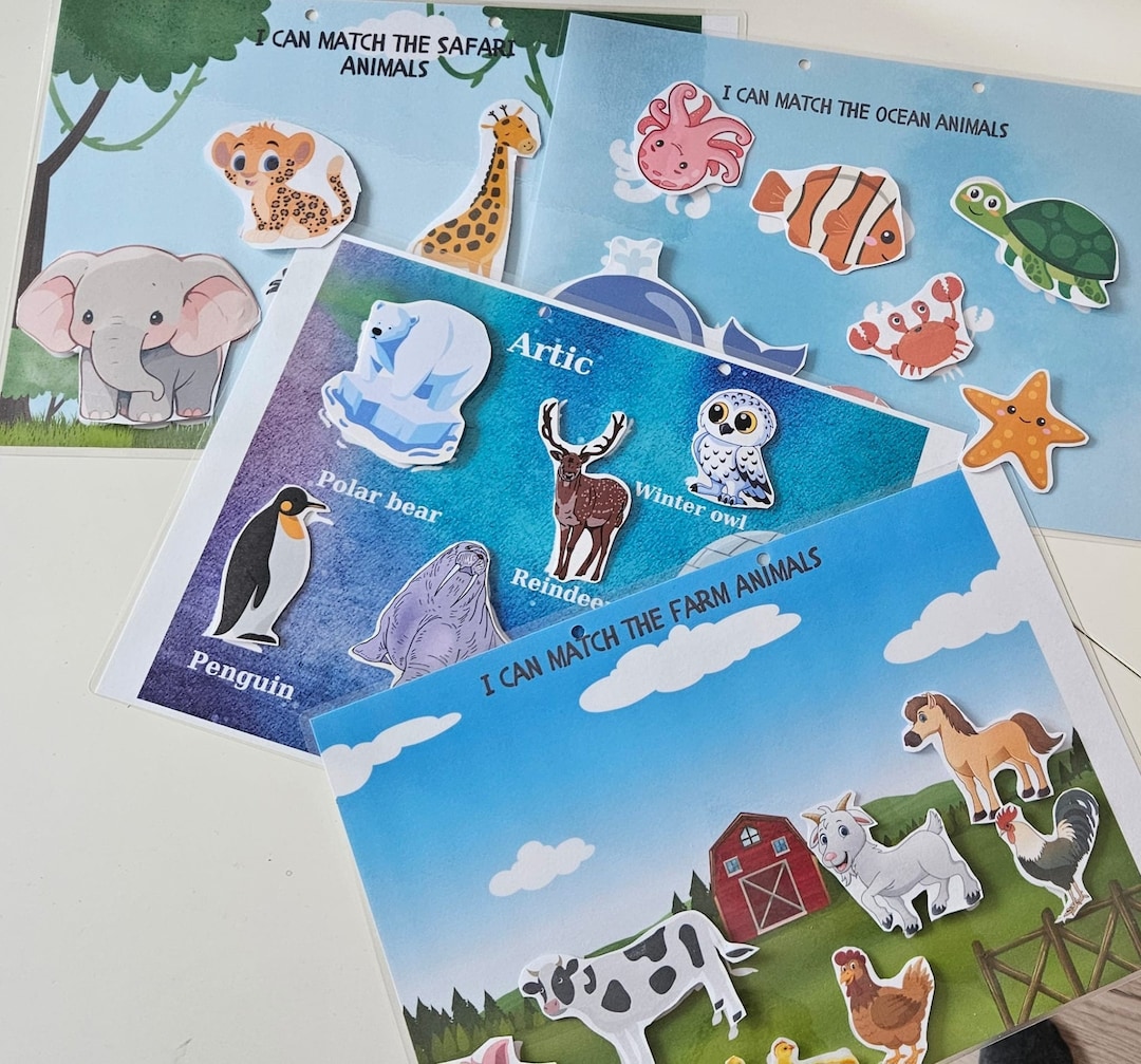 Animal Matching, Printable Animal Activity, Animal Habitats, Preschool ...
