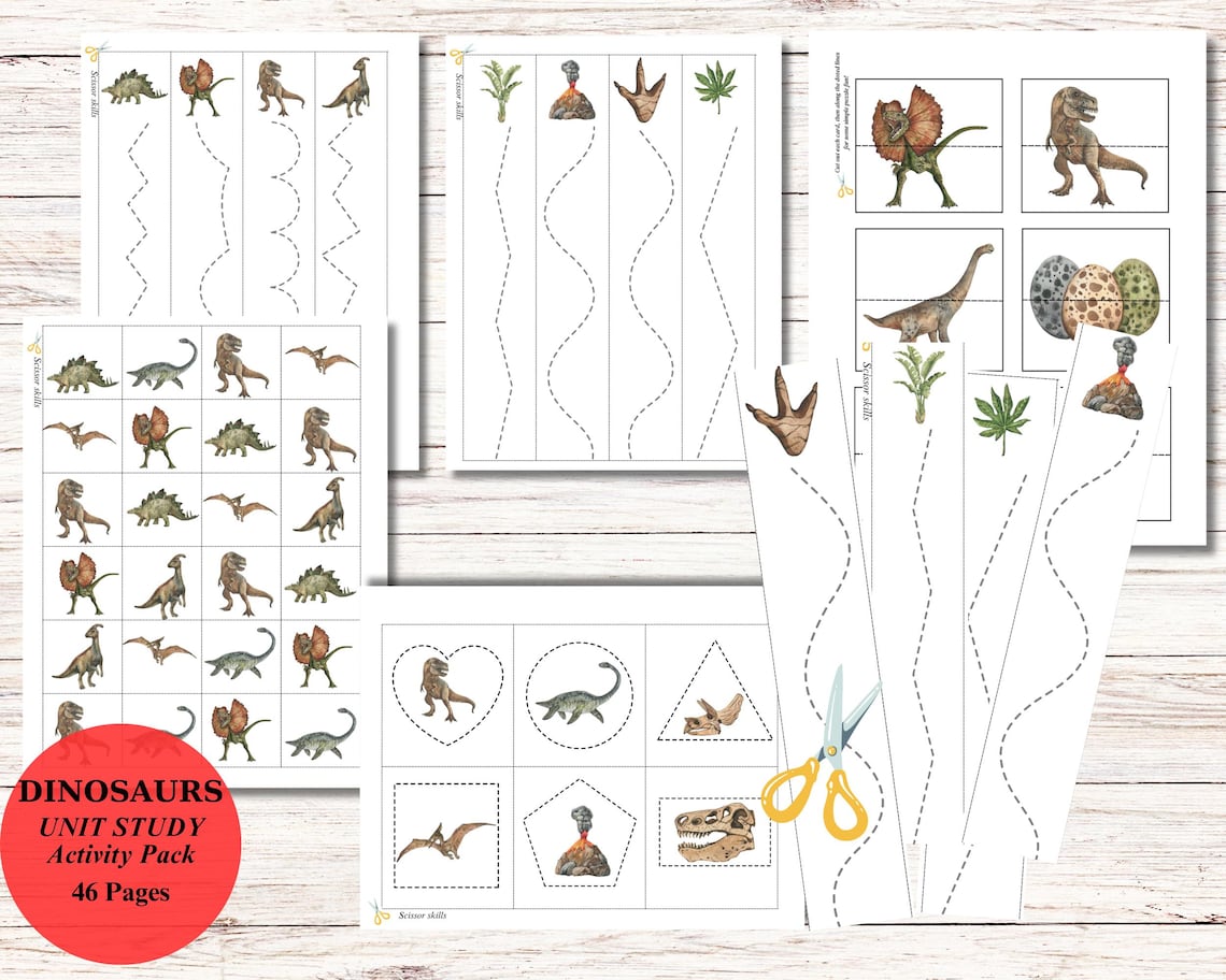 Dinosaurs Unit Study, Preschool Learning Pack (PDF) - Etsy