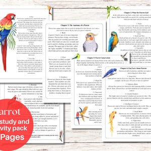 PARROT Unit Study, Anatomy, Handwriting, Learning Materials ...