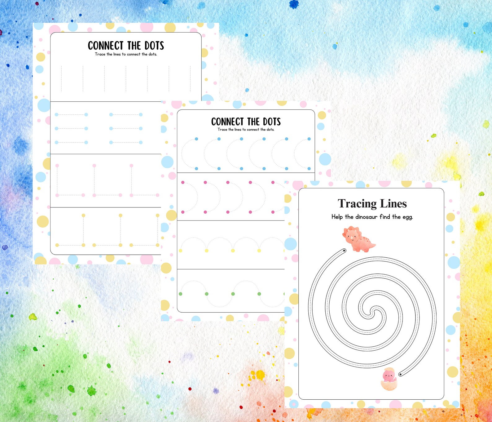 Homeschool Line Practice for Toddler, Preschool Tracing Lines and ...
