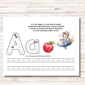 Alphabet Poems & Letter Tracing Worksheet – Homeschool Printable (PDF ...