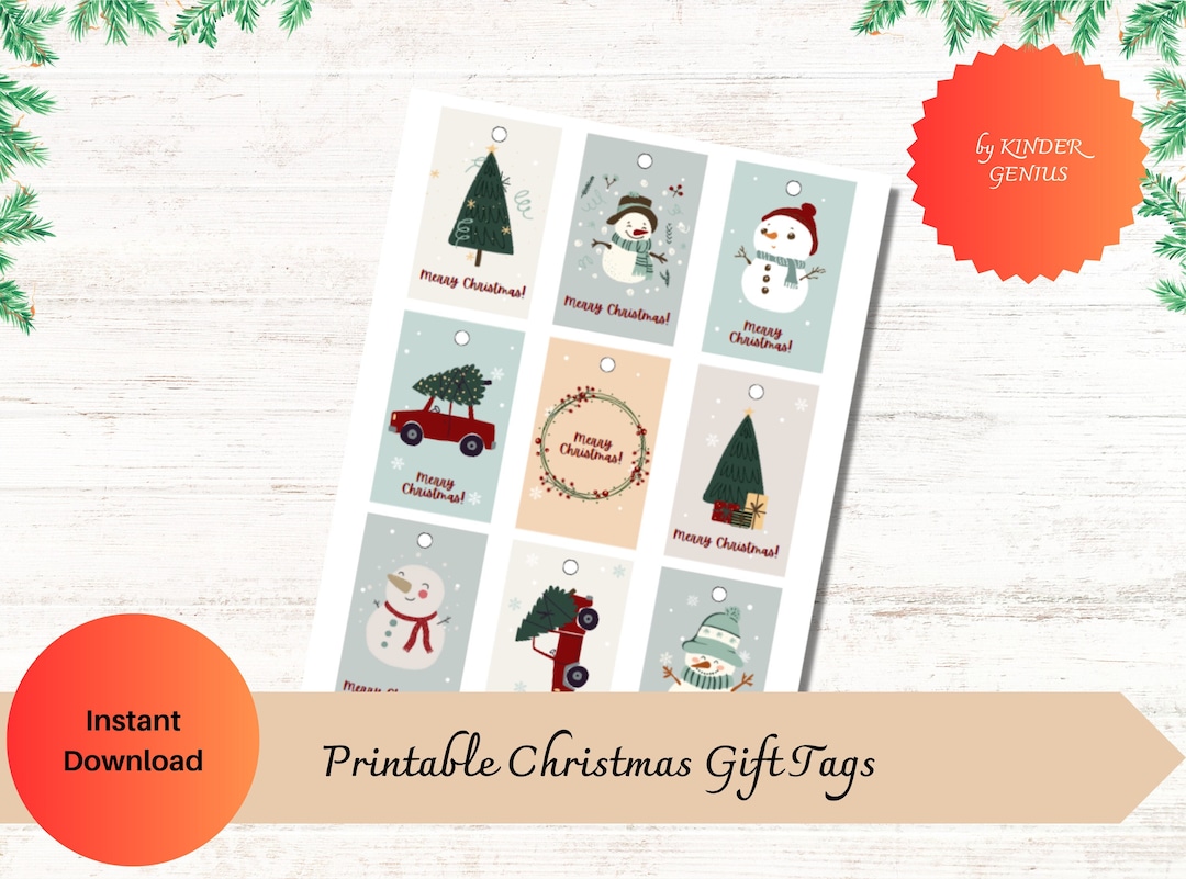 Printable Christmas Gift Tags for the Holiday Seasons - Etsy