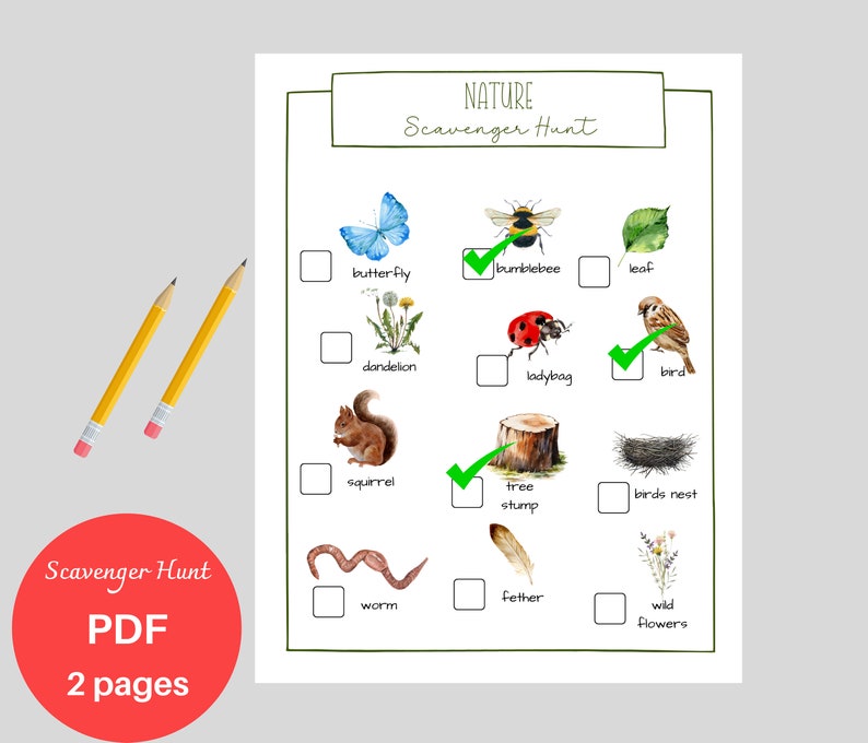 Nature Scavenger Hunt, Seasons, Party Games, Hiking, Woodland, Camping ...