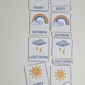 Weather Cards, Weather Cube. Weather Game. Montessori Flashcards. Pre ...