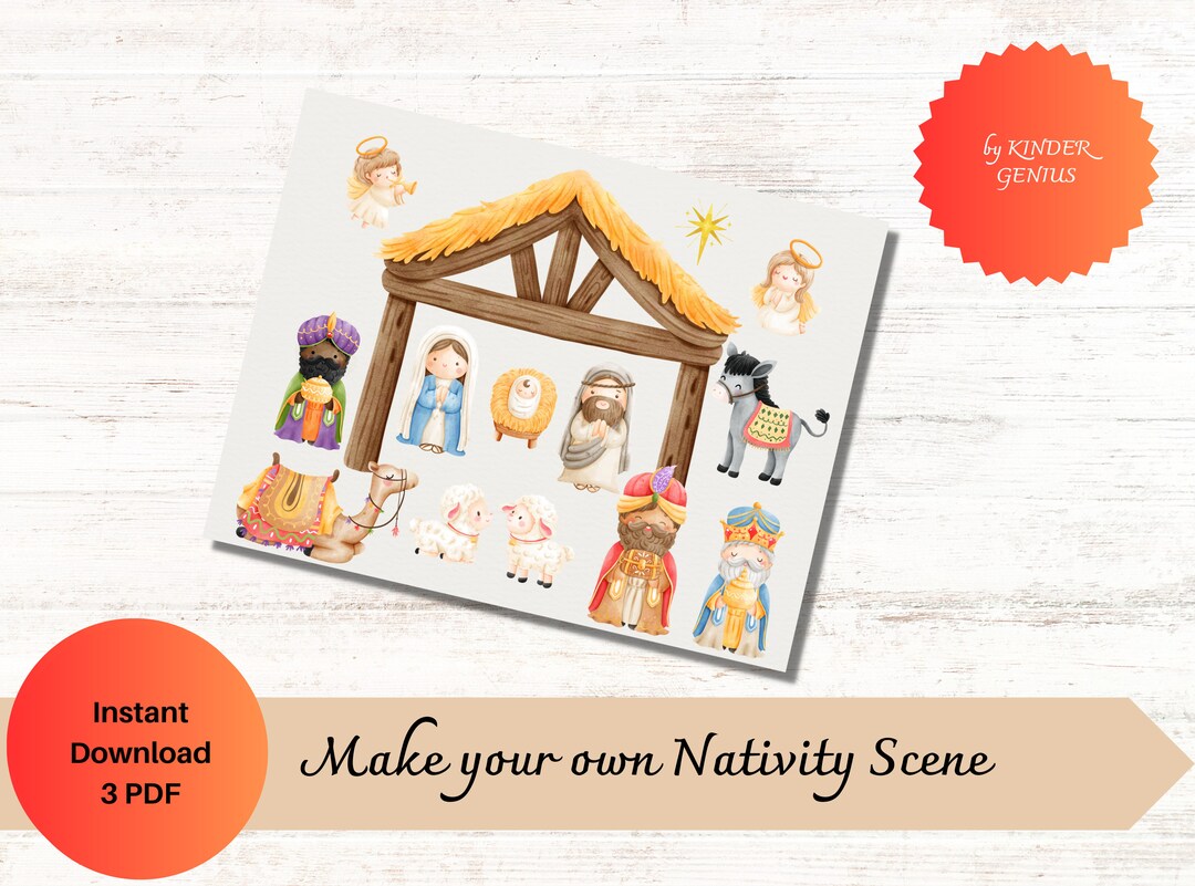 Nativity Scene for Kids, Christmas Scene, Toddler, Preschooler ...