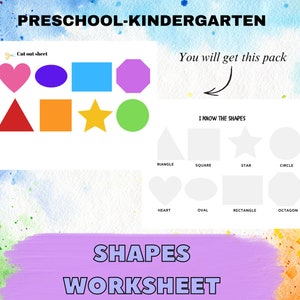 Printable Shapes Worksheets for Kids: Preschool - Kindergarten ...