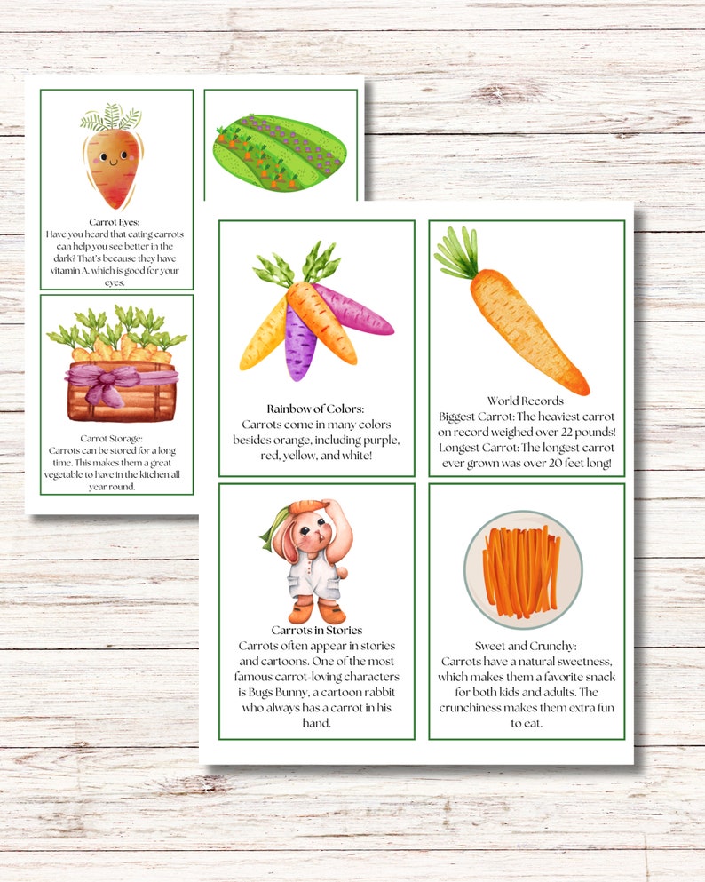 Carrot Unit Study, Vegetable Printable Activity, Nature Home School ...