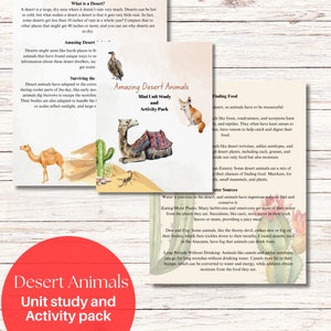 Desert Animals Unit Study, Desert Activities, Nature Journal - Etsy