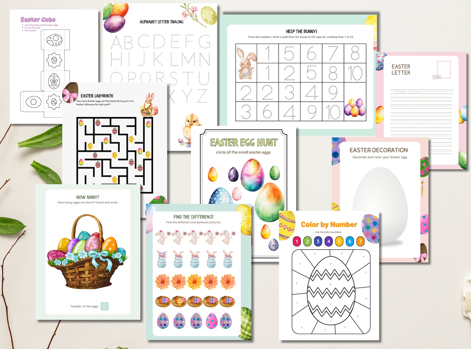 Easter Unit Study, Bunny Letter, Preschool Activities, DIGITAL DOWNLOAD ...