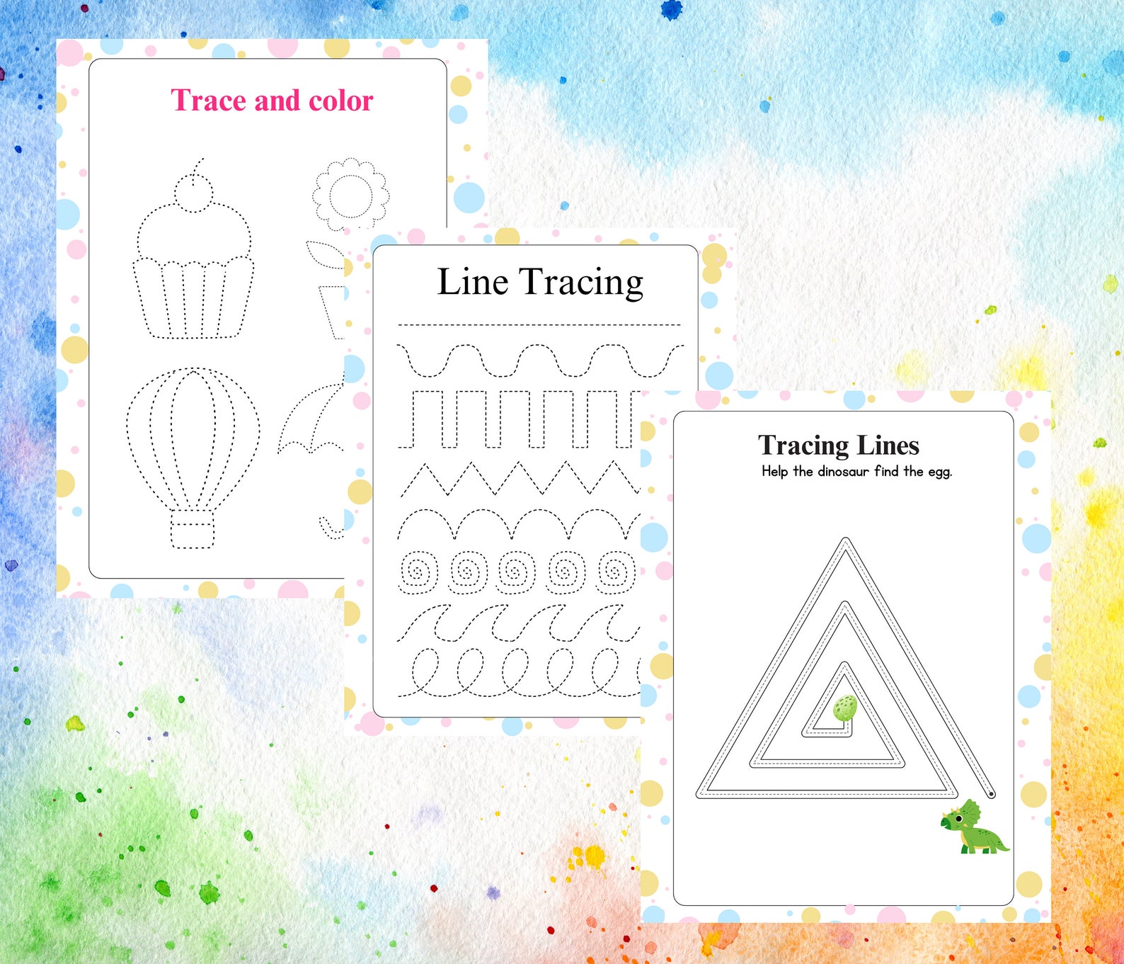 Homeschool Line Practice for Toddler, Preschool Tracing Lines and ...