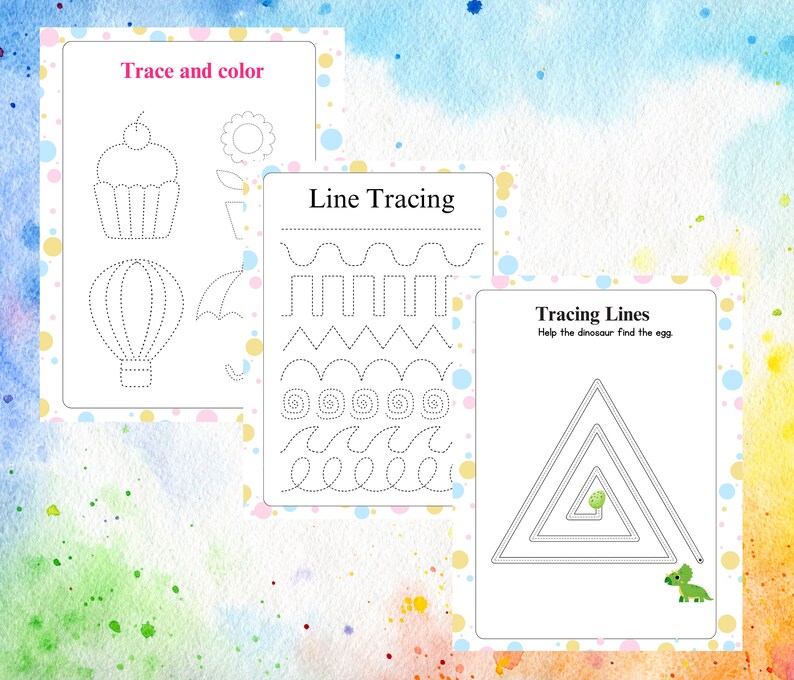 Homeschool Line Practice for Toddler, Preschool Tracing Lines and ...