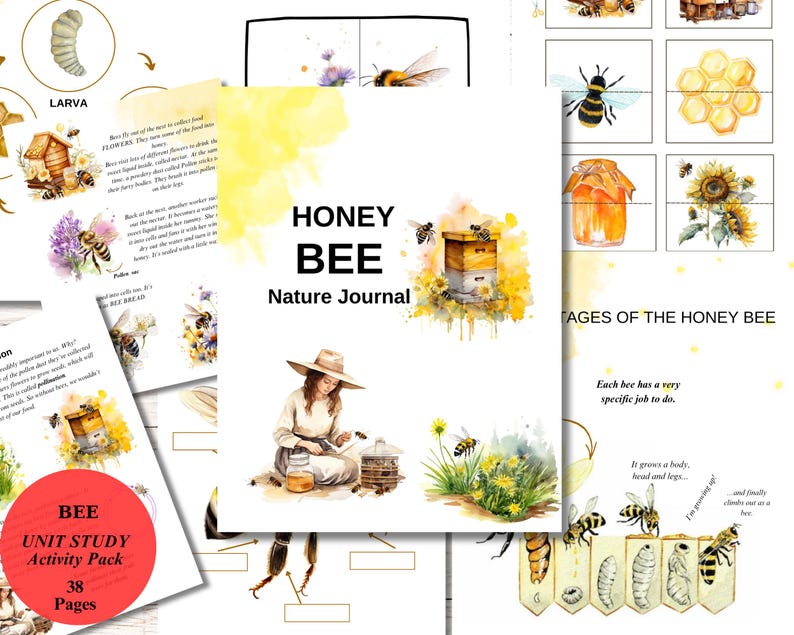Honey Bee, Nature Journal, Life Cycle, Anatomy, Nature Study, INSTANT ...
