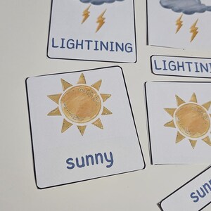 Weather Cards, Weather Cube. Weather Game. Montessori Flashcards. Pre ...