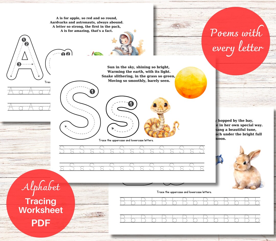 Alphabet Poems for Each Letter. Great for Kindergarten or Preschool ...