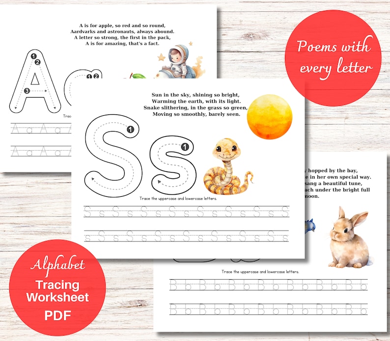 Alphabet Poems for Each Letter. Great for Kindergarten or Preschool ...