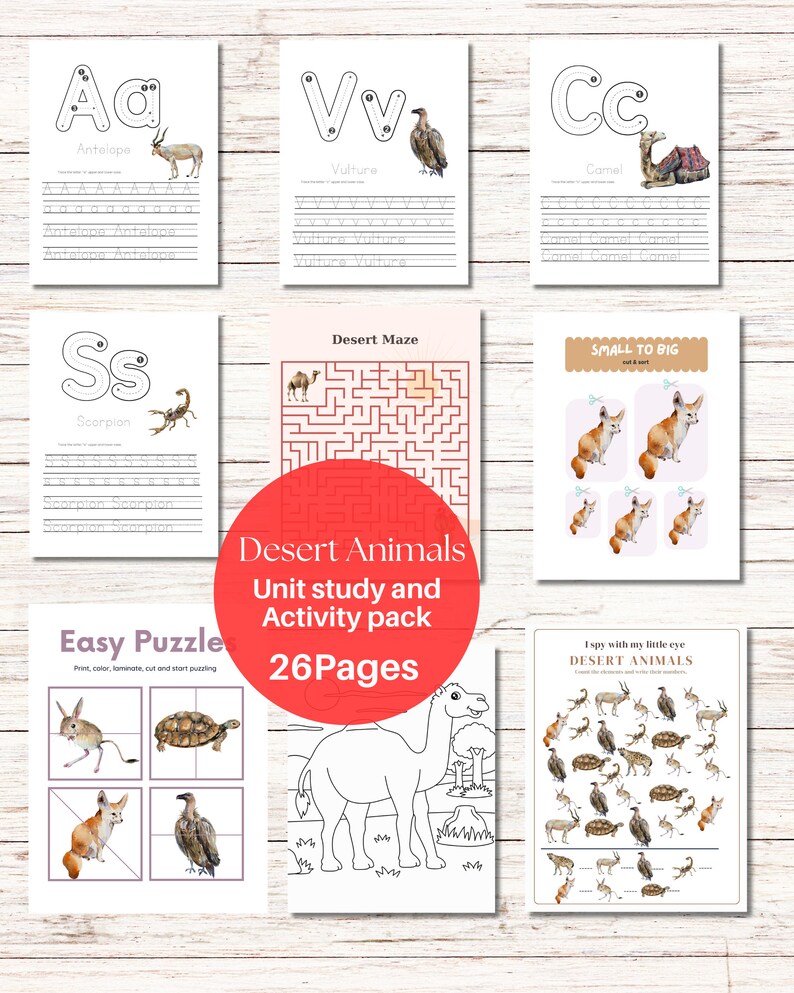 Desert Animals Unit Study, Desert Activities, Nature Journal - Etsy