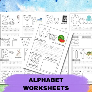 PRINTABLE Alphabet Letters Tracing Worksheets. Preschool-kindergarten ...