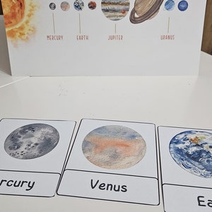 Solar System Flashcards | Montessori Cards | Printable Solar System ...