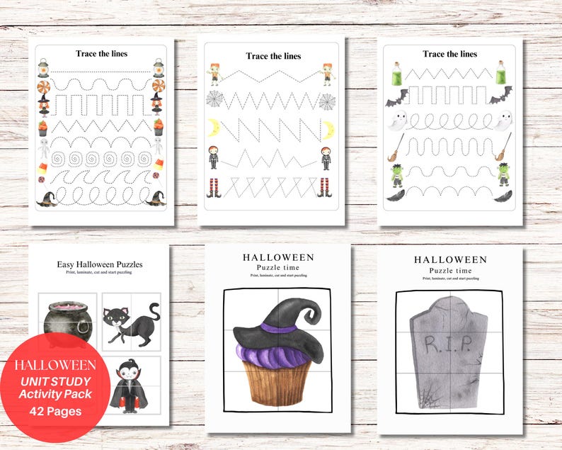 Halloween Activity Pack, Unit Study for Kids Ages 3-6 (instant Download ...