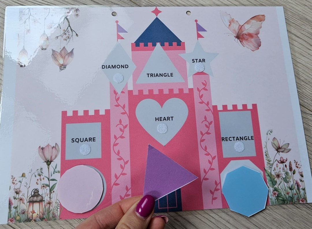 Shape Matching, Castle, Activities Learning Preschool, Shape Montessori ...