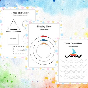 Homeschool Line Practice for Toddler, Preschool Tracing Lines and ...