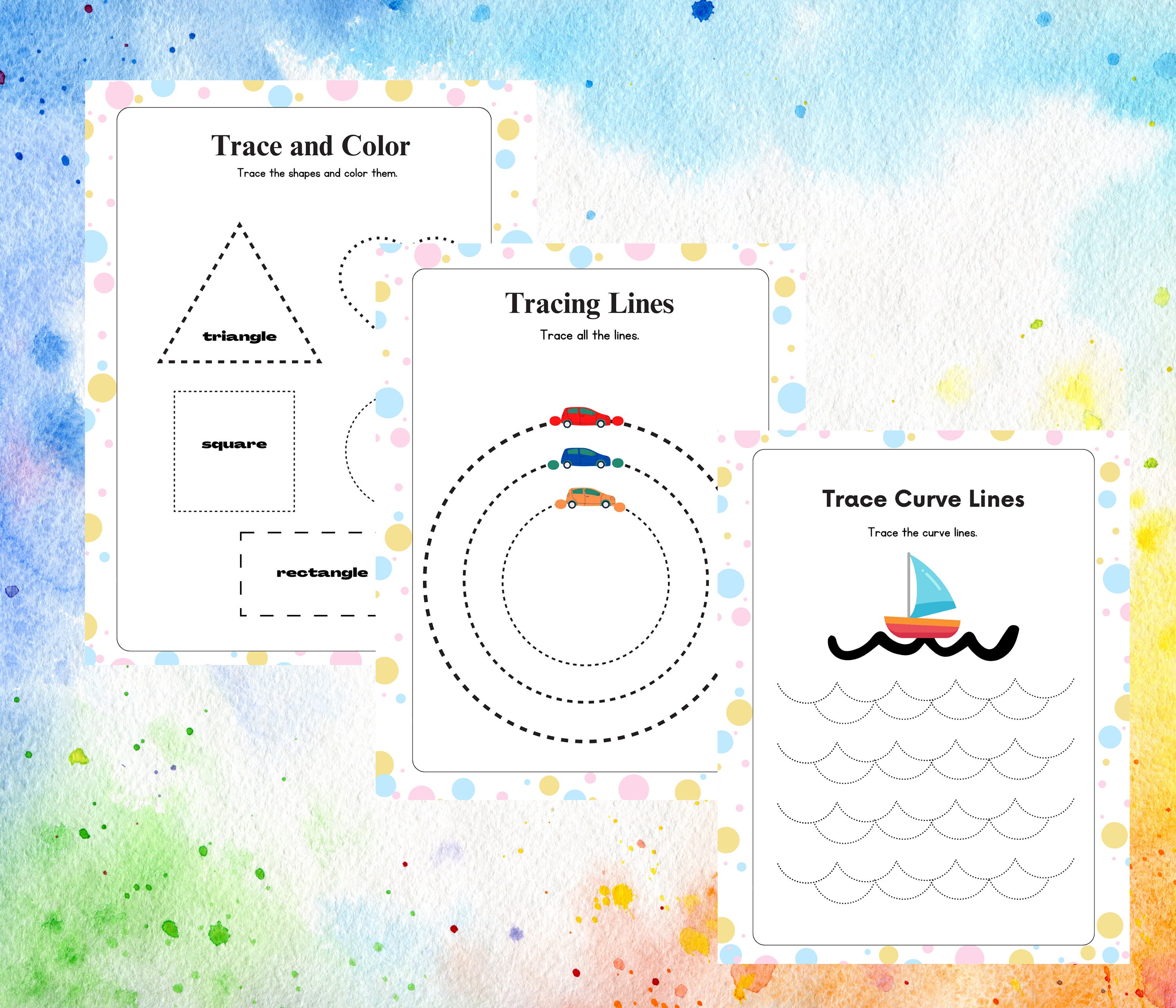 Homeschool Line Practice for Toddler, Preschool Tracing Lines and ...