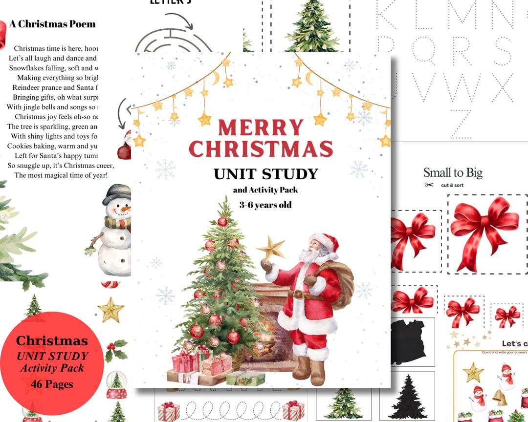 CHRISTMAS UNIT STUDY, Christmas Preschool Curriculum, Christmas ...