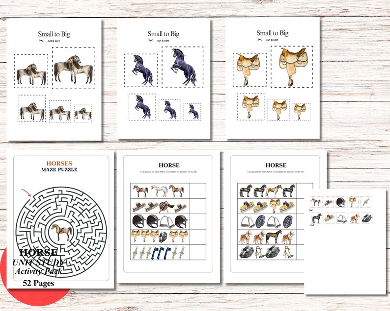 Horse Unit Study, Horse Activities, Horse Homeschool, Horse Anatomy, Horse Puzzle, Horse ...